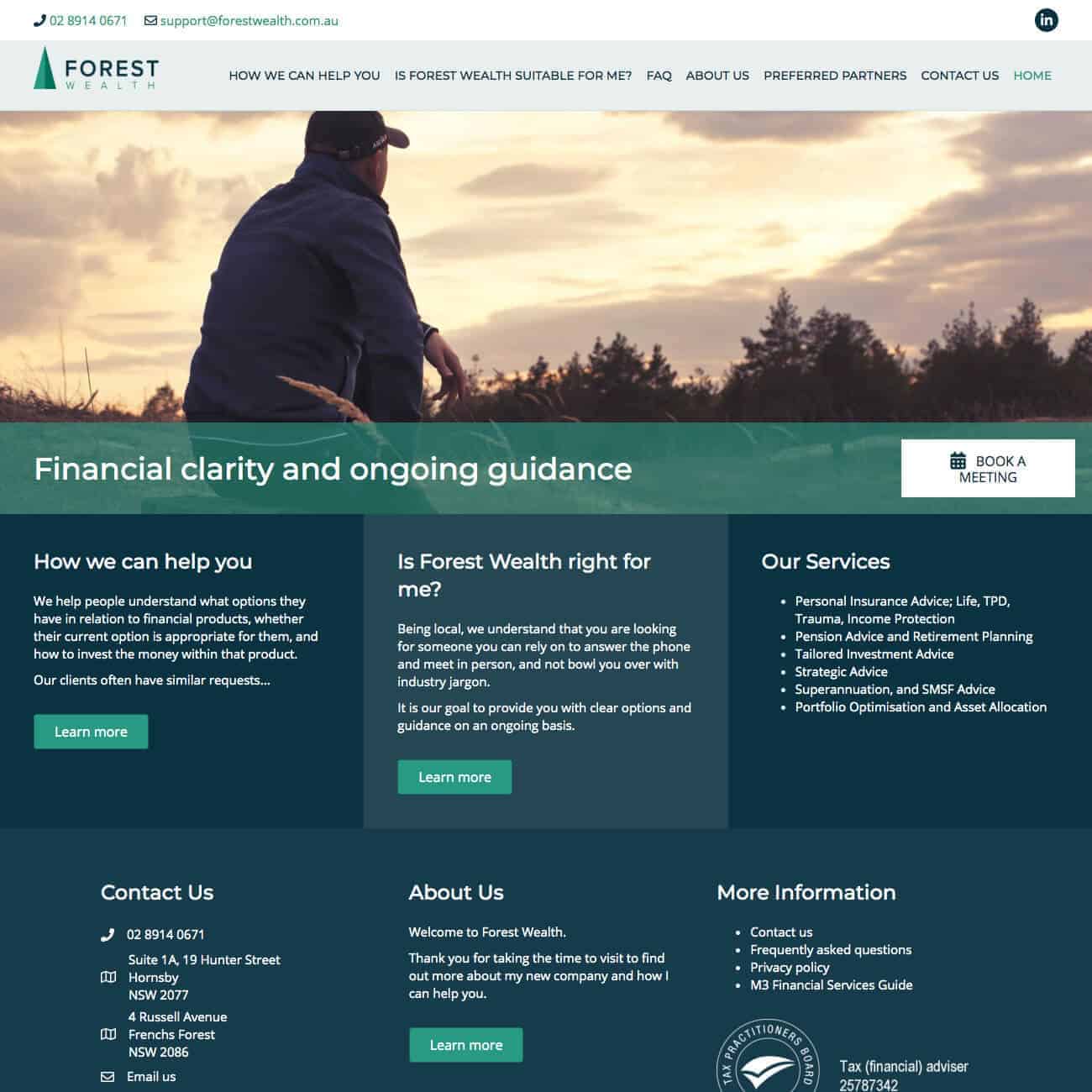 Forest Wealth Advisor Website – SwiftSites